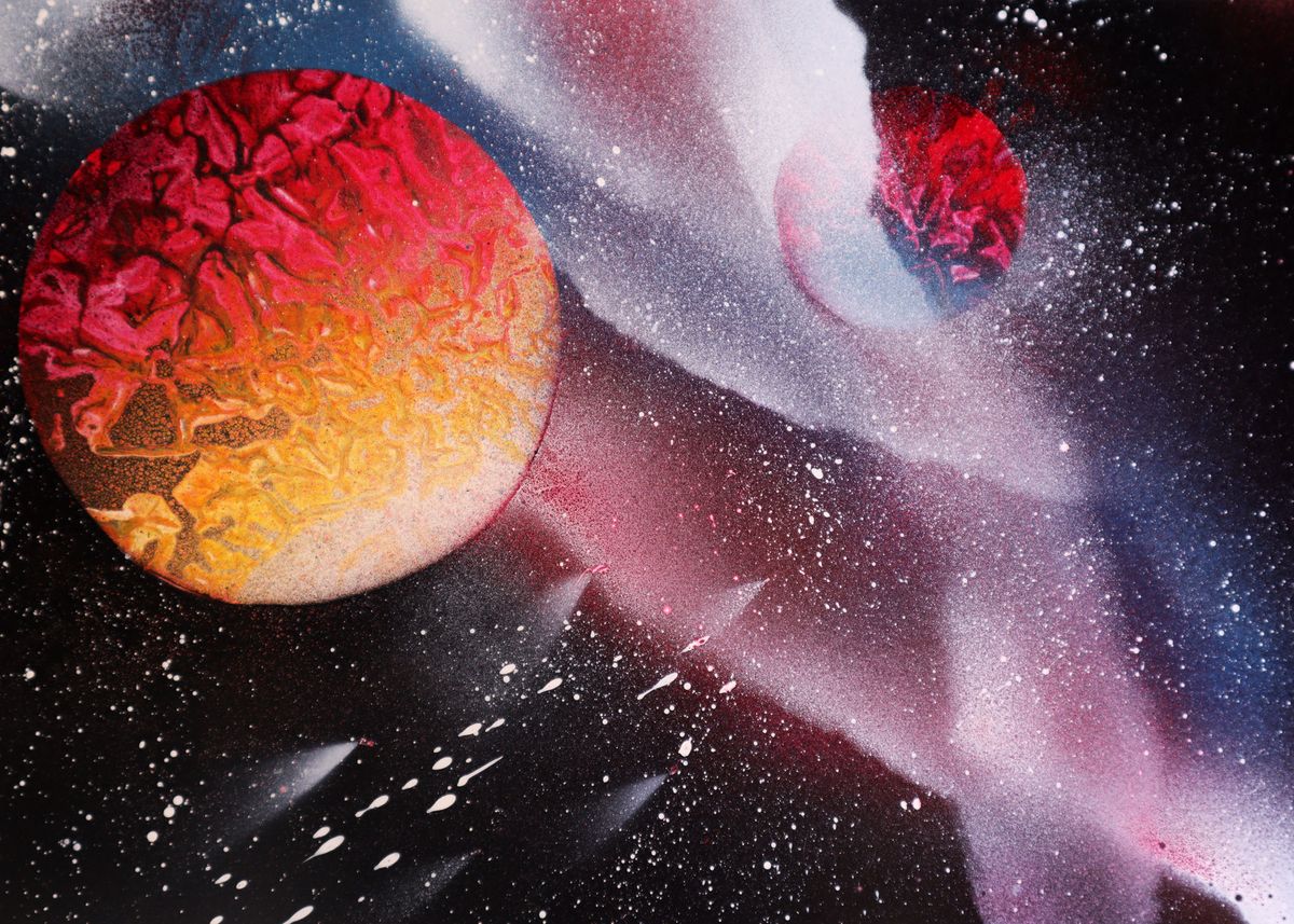 'Milky Way Meteor Shower' Poster, picture, metal print, paint by ...