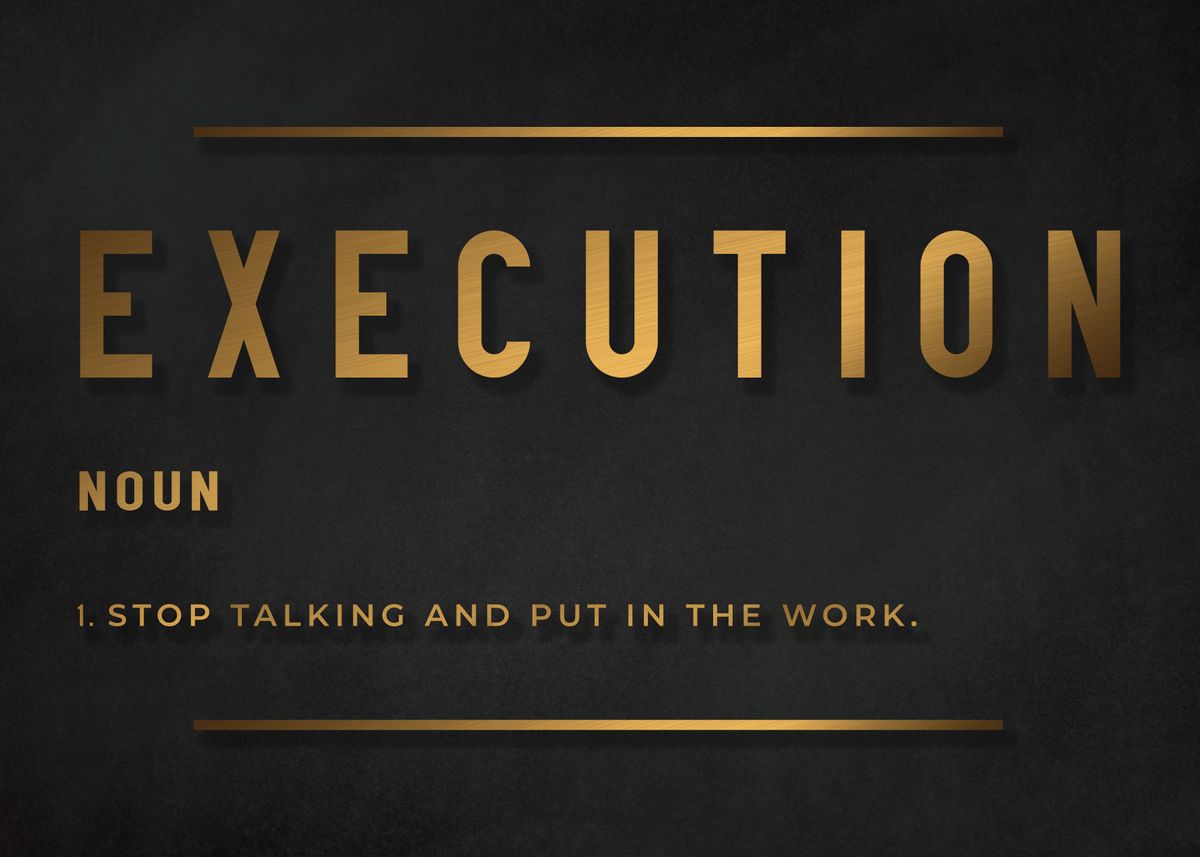'Execution Definition ' Poster, picture, metal print, paint by Five ...