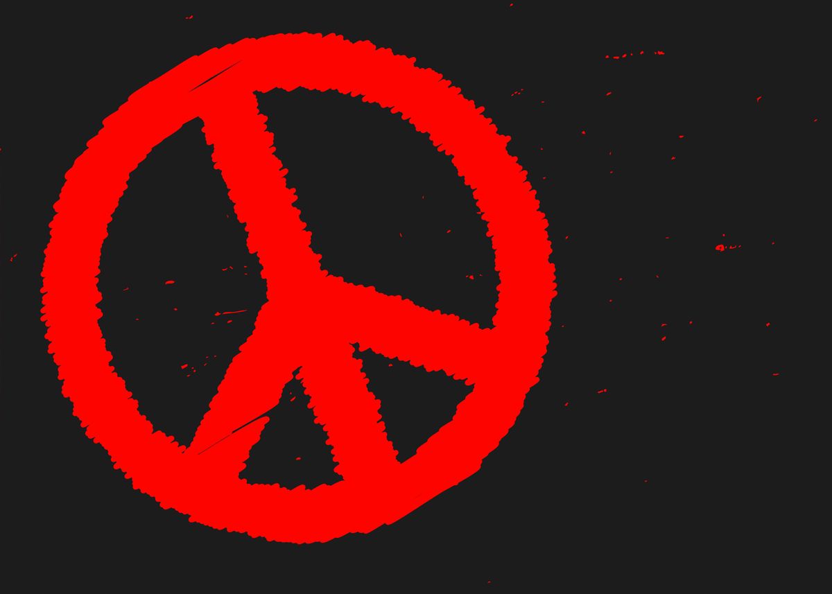 'Ban the Bomb Blackboard' Poster, picture, metal print, paint by ...