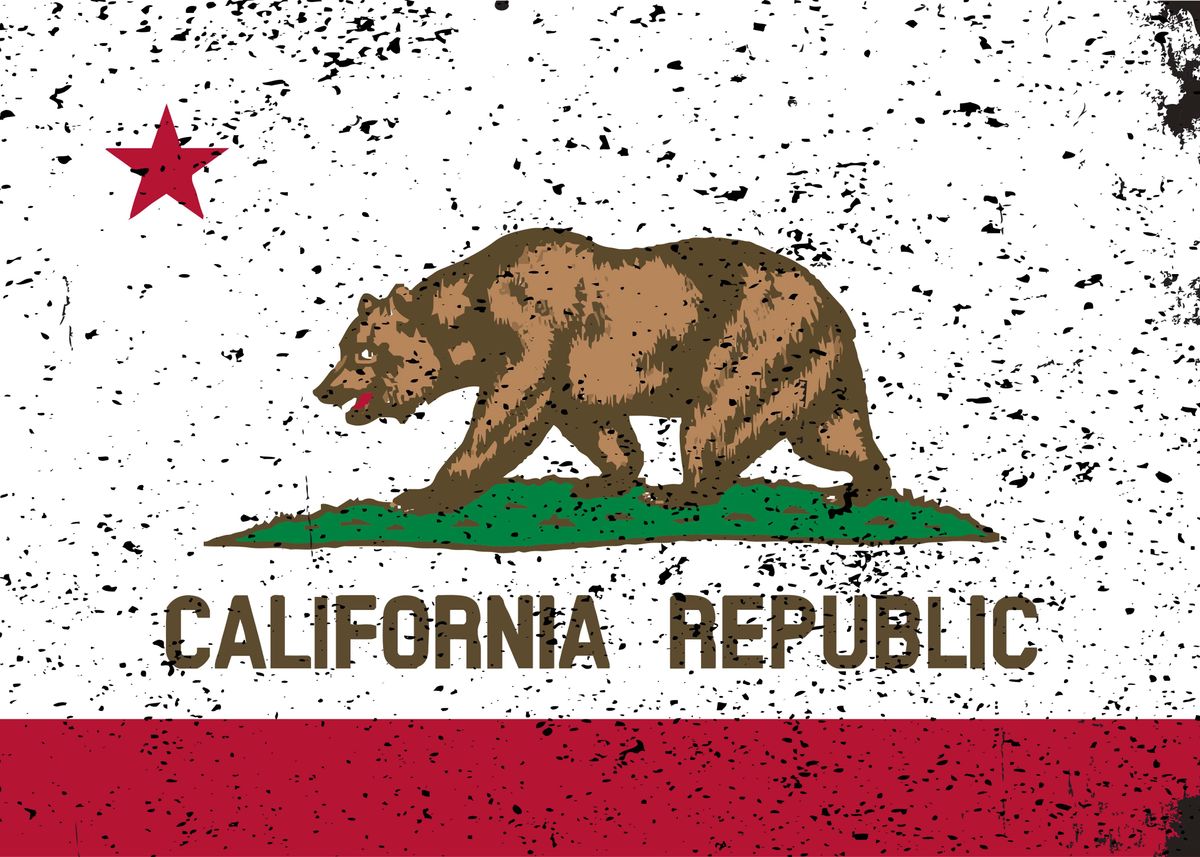 'California State Flag' Poster, picture, metal print, paint by ...