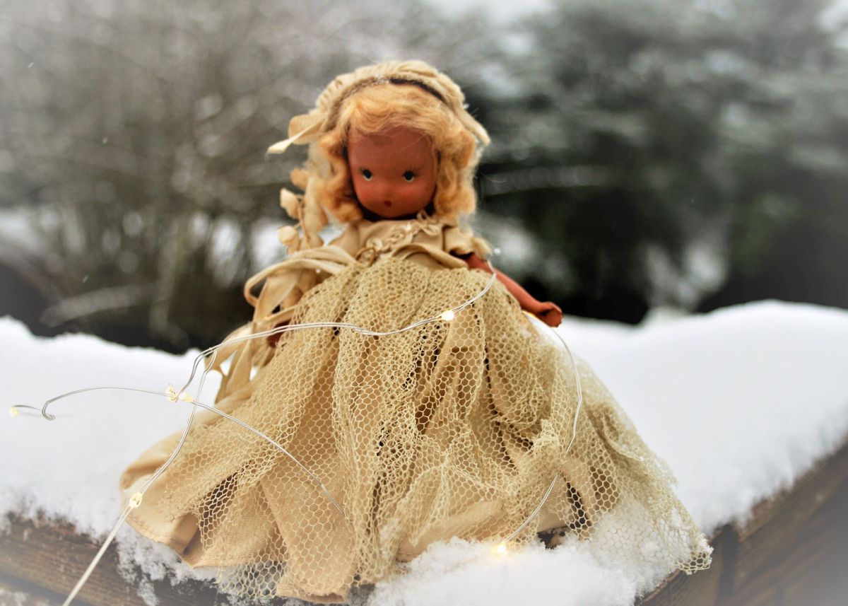 'Vintage Snow Doll' Poster, picture, metal print, paint by StudioTrue ...