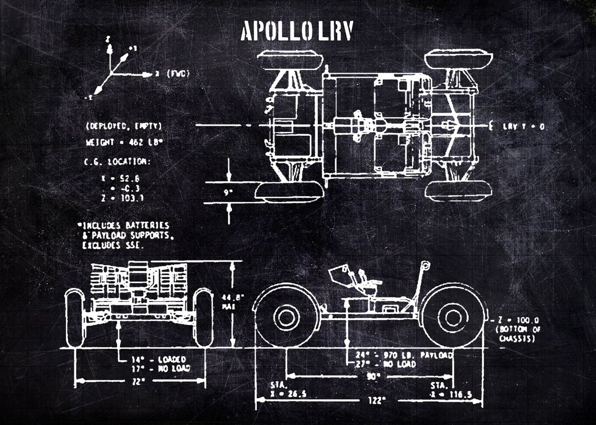 'apollo lrv' Poster, picture, metal print, paint by MAXART DESIGN ...