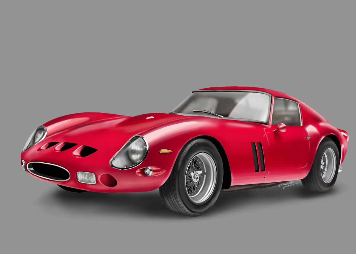 'Beautiful 60s Ferrari' Poster, picture, metal print, paint by ...