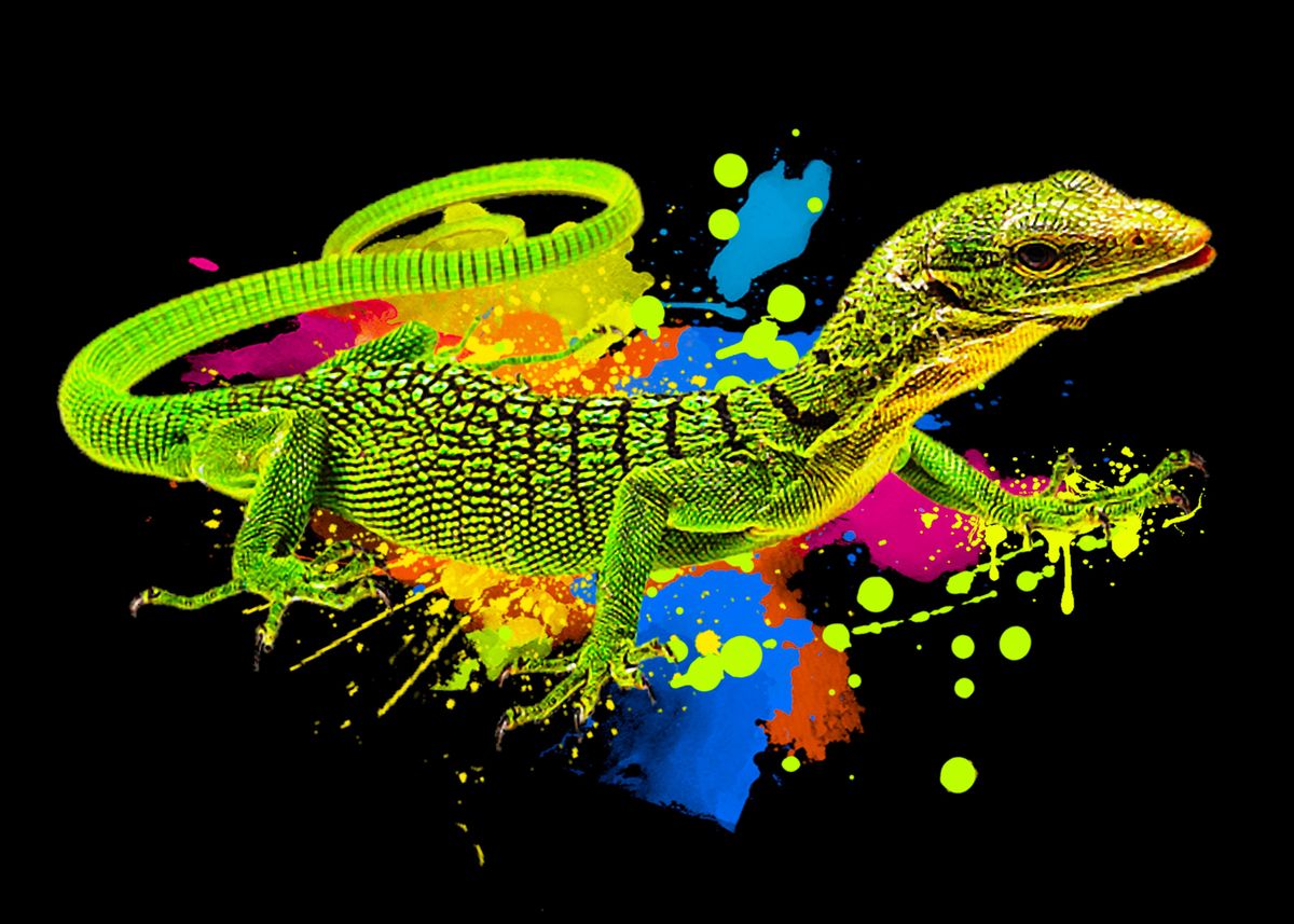 'Green Tree Monitor Print' Poster by Jon Alderman | Displate