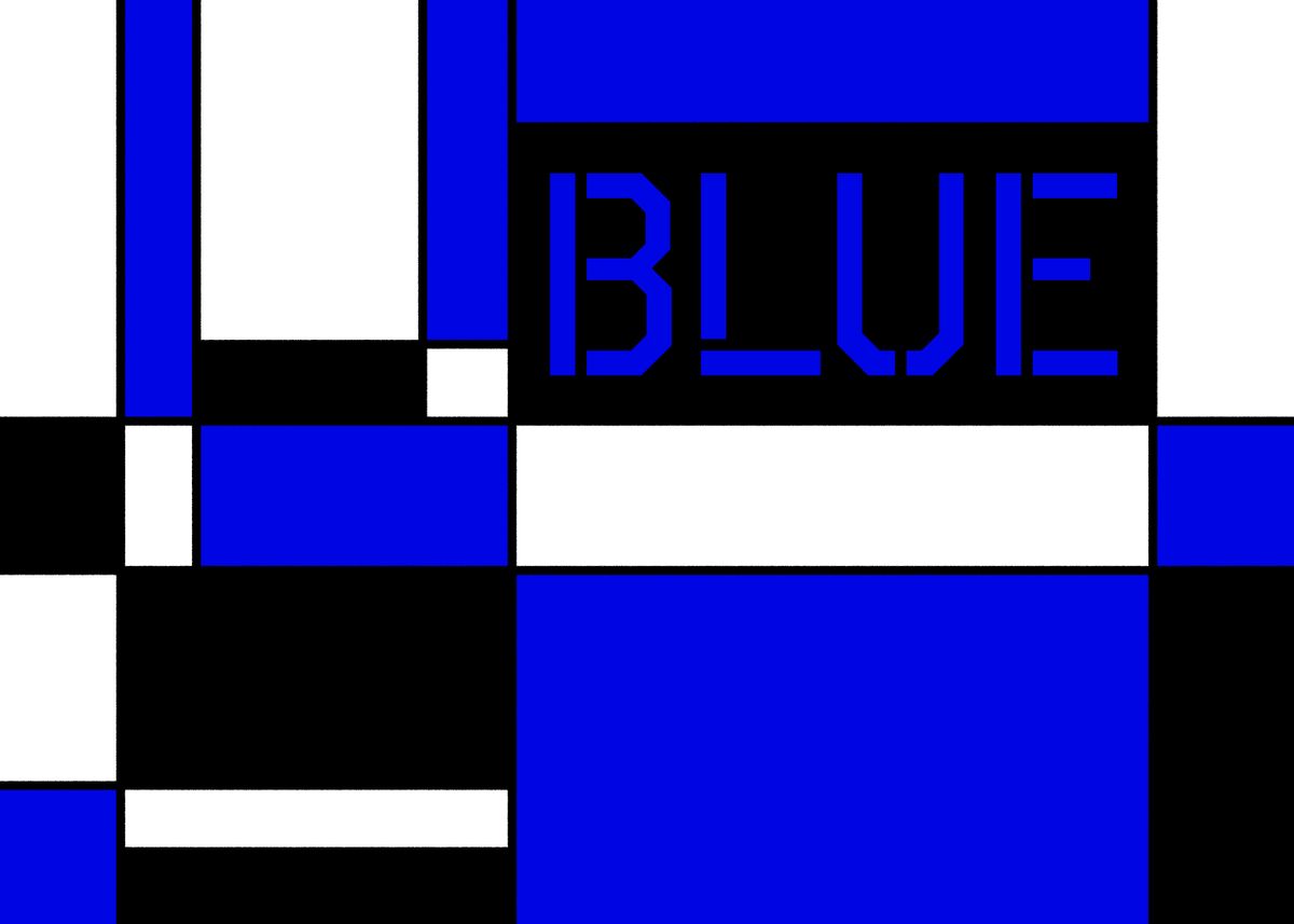 'Color Plate BLUE' Poster, picture, metal print, paint by Artica | Displate