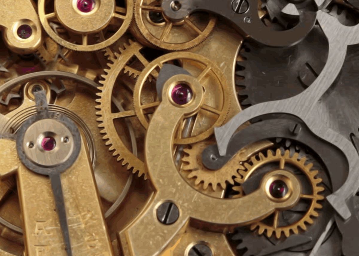 'Clock Internals' Poster, picture, metal print, paint by Josh B | Displate