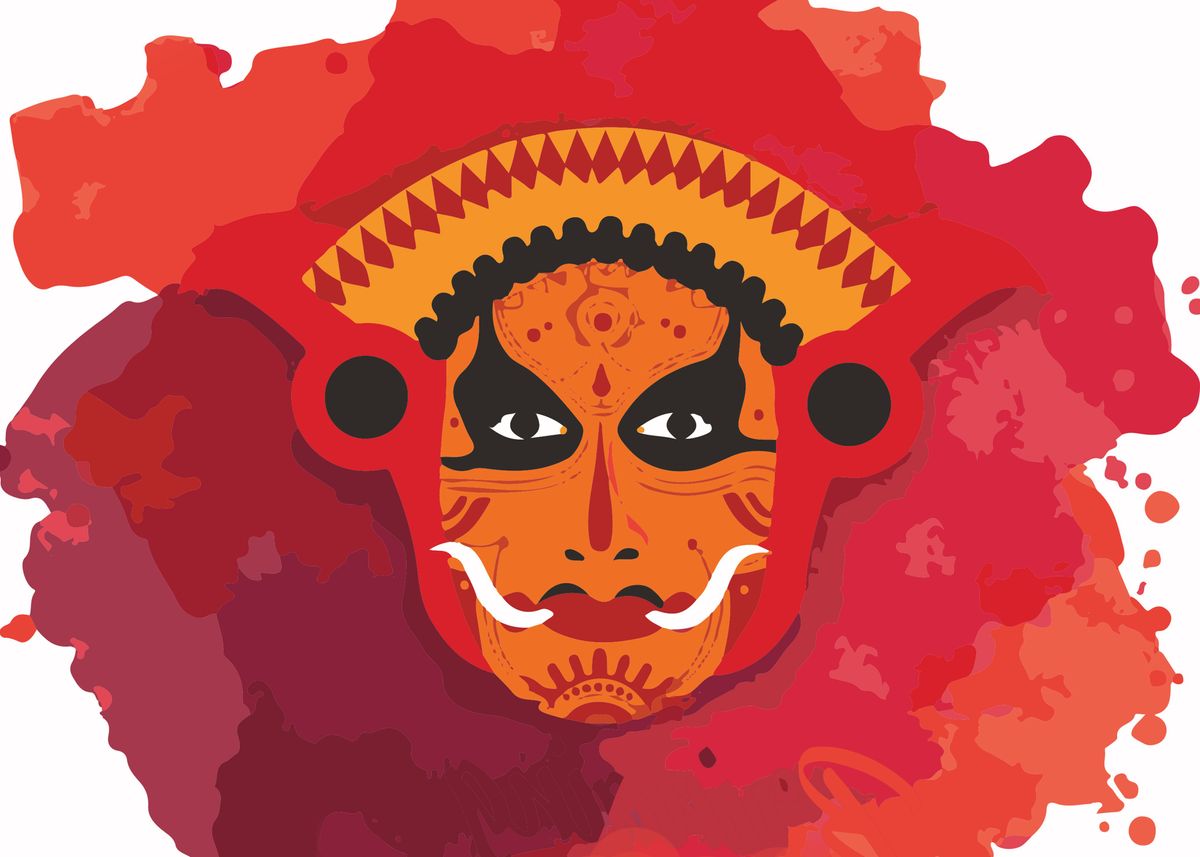 'Theyyam the folk of Kerala' Poster, picture, metal print, paint by ...