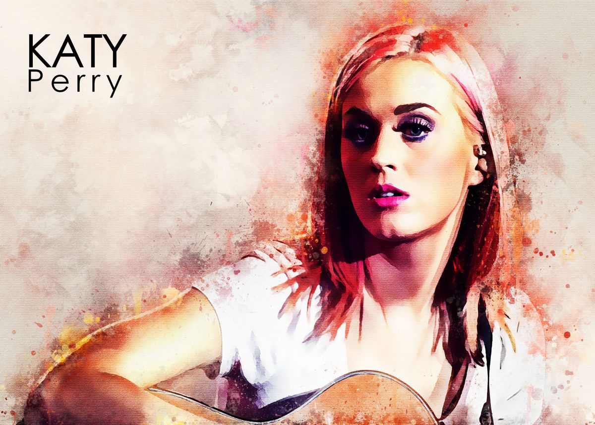 'Katy Perry' Poster, picture, metal print, paint by wpap me | Displate