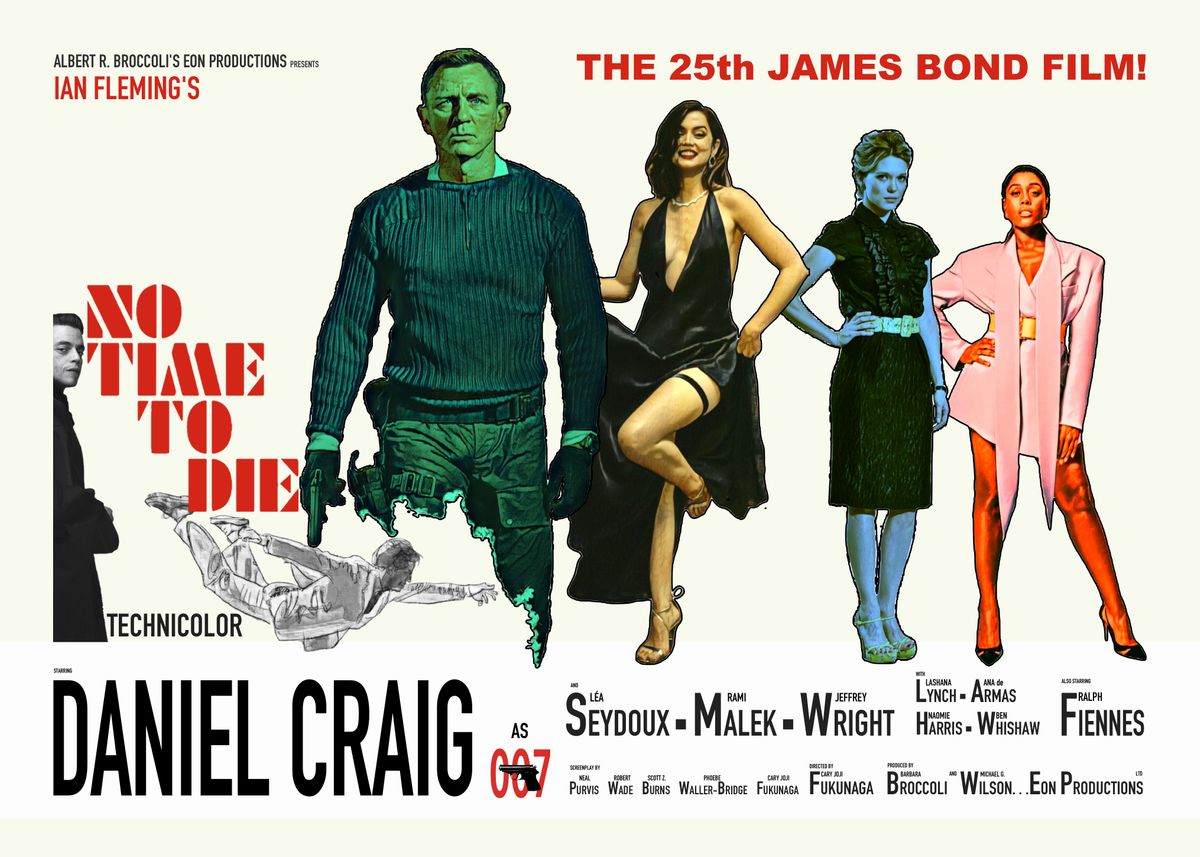 'No Time To Die Poster 3' Poster, picture, metal print, paint by ...