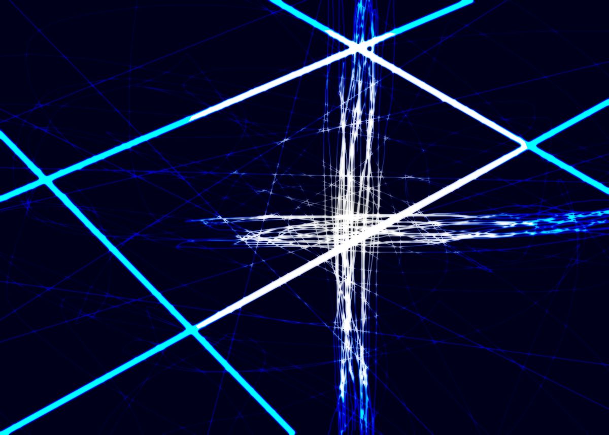 'Abstract Neon Blue' Poster by Motivation Displates | Displate