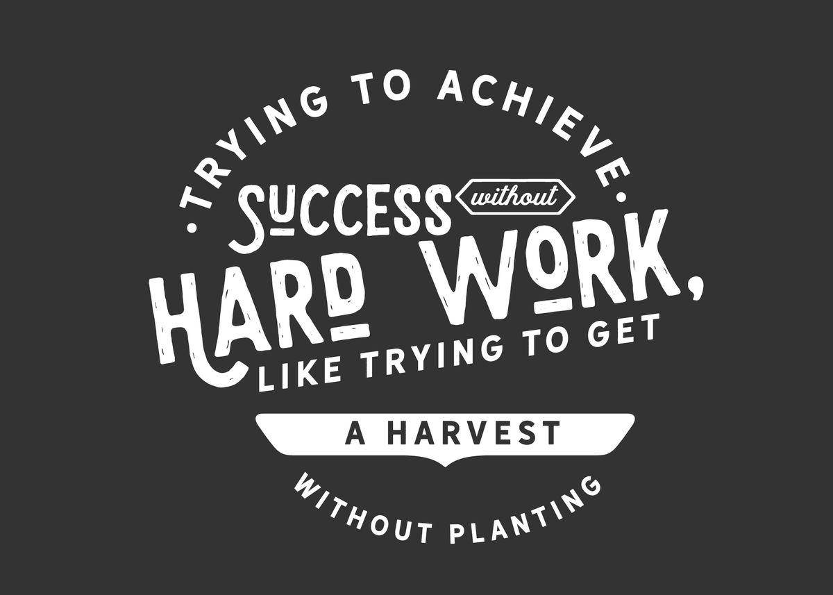 'Trying to achieve success' Poster, picture, metal print, paint by ...