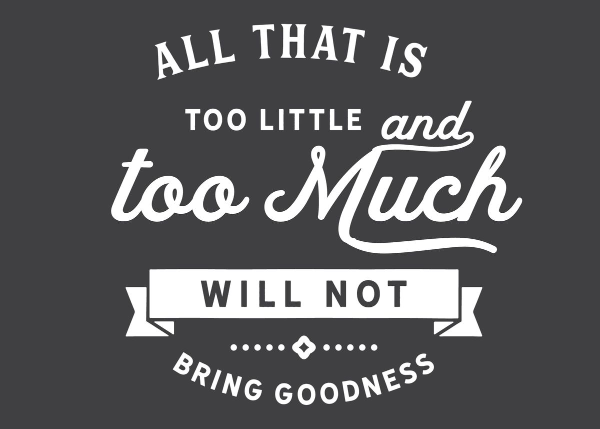 'too little and too much' Poster by baraiko eiji | Displate