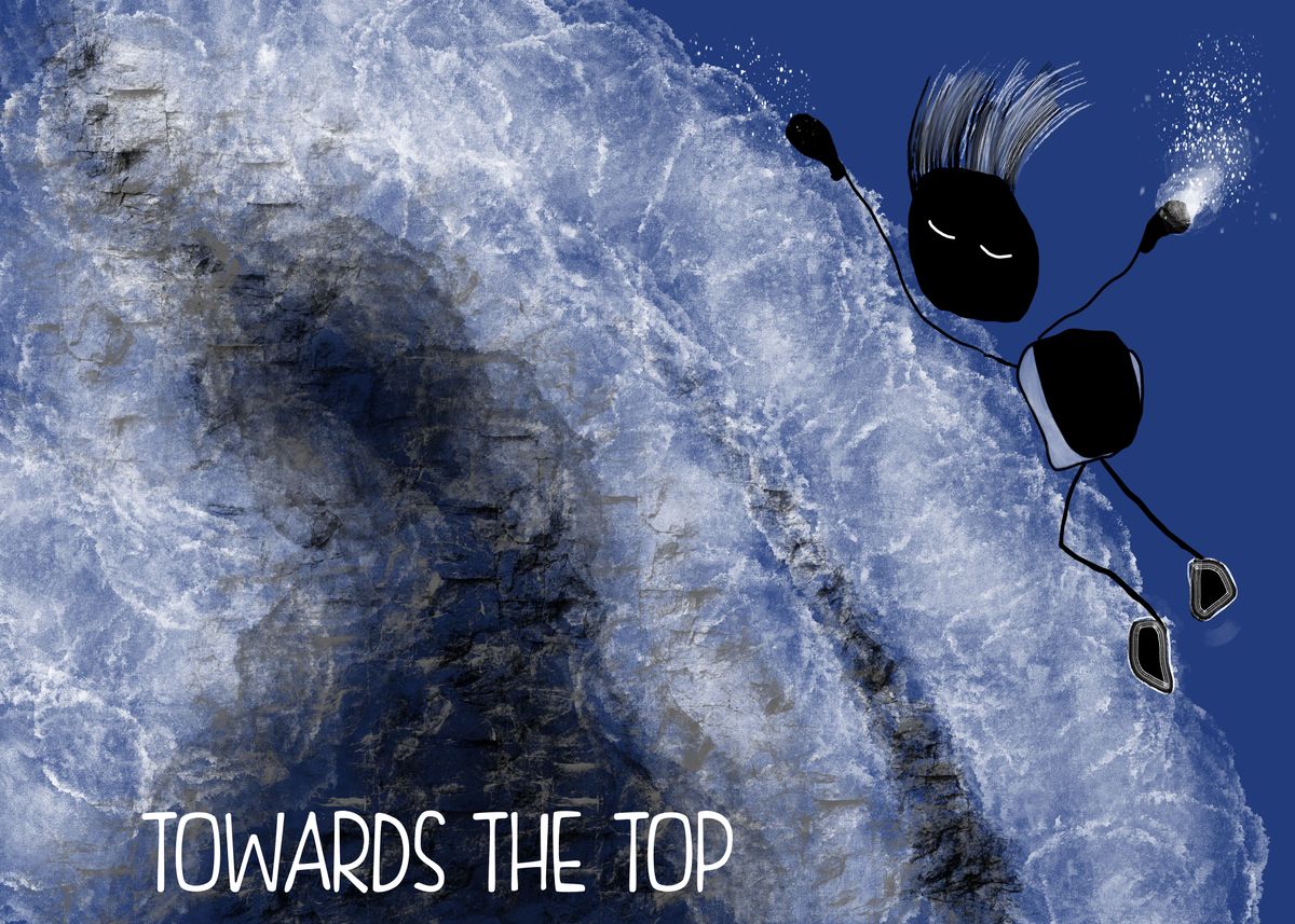 'TOWARDS THE TOP' Poster, picture, metal print, paint by Alessandra ...