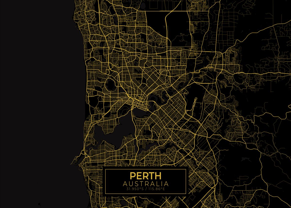 'Perth Australia' Poster by Conceptual Photography | Displate