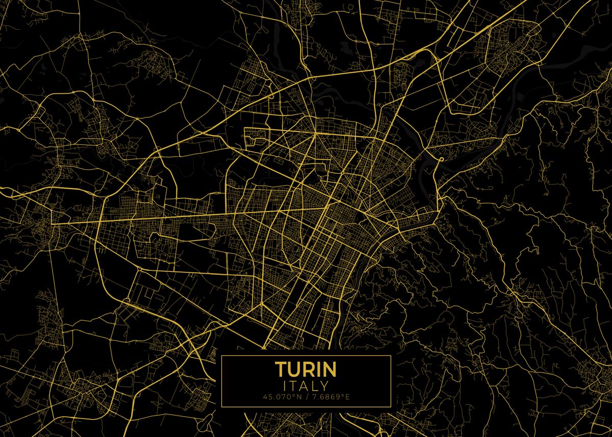 'Turin Italy' Poster, picture, metal print, paint by Conceptual ...