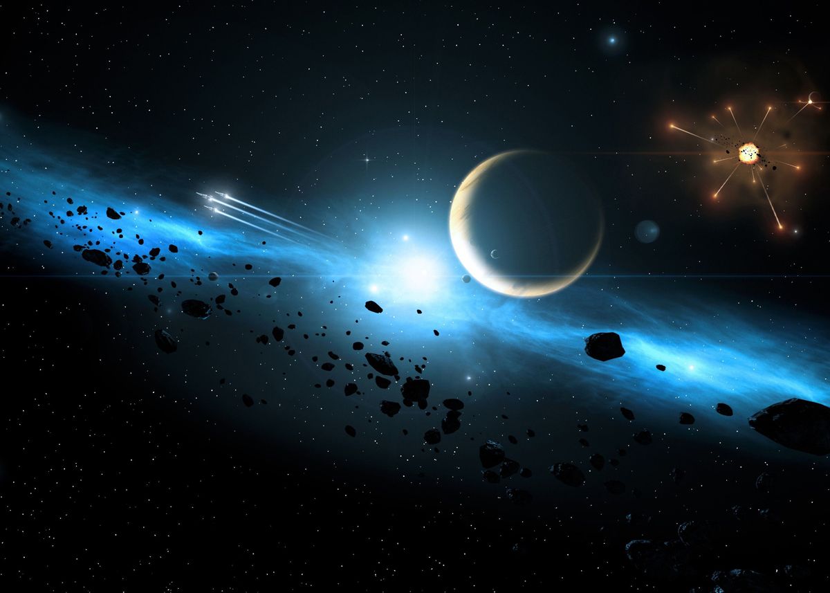 'Galaxy' Poster, picture, metal print, paint by Agisbar | Displate