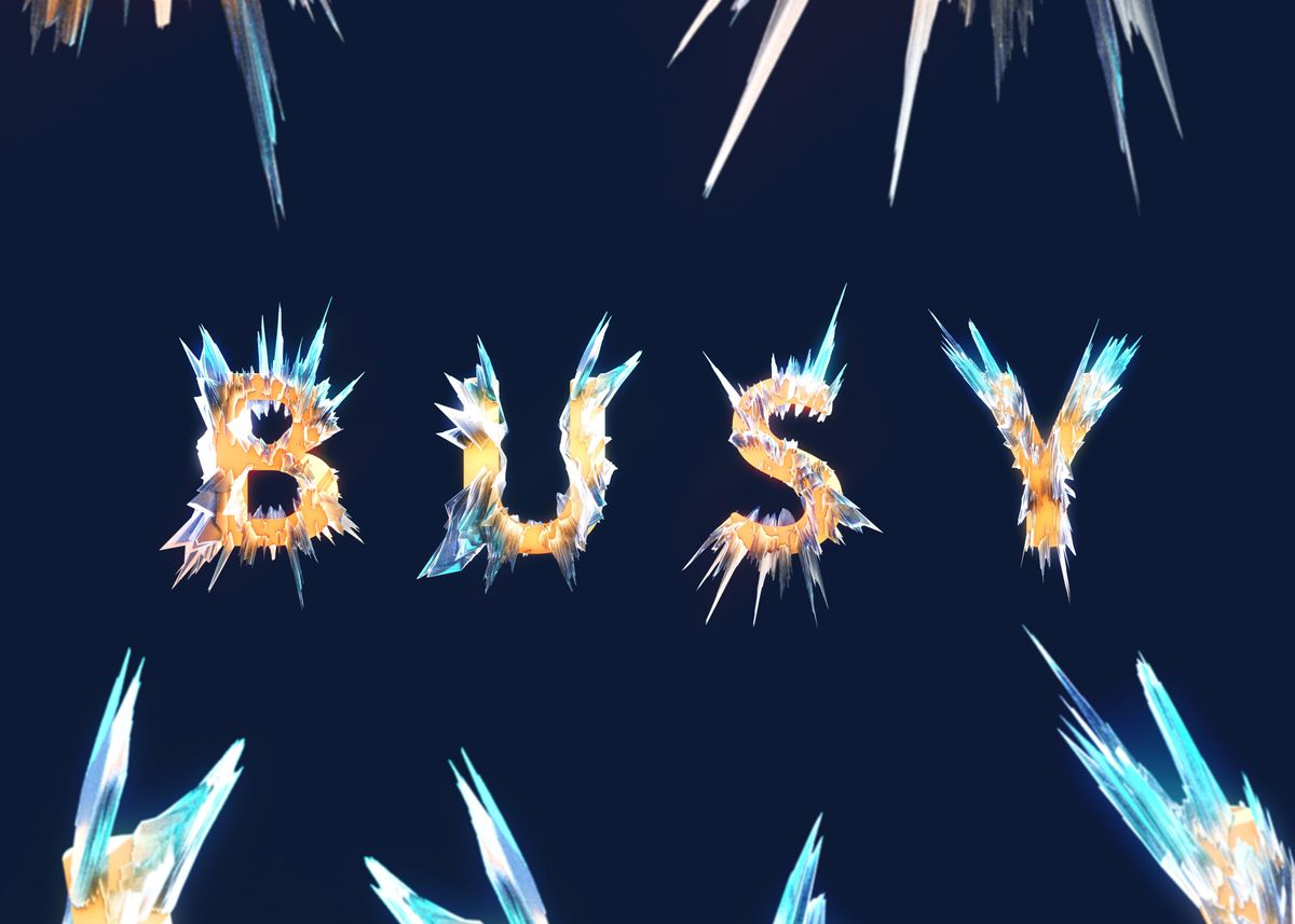 'busy font' Poster by Mario Bertsch | Displate