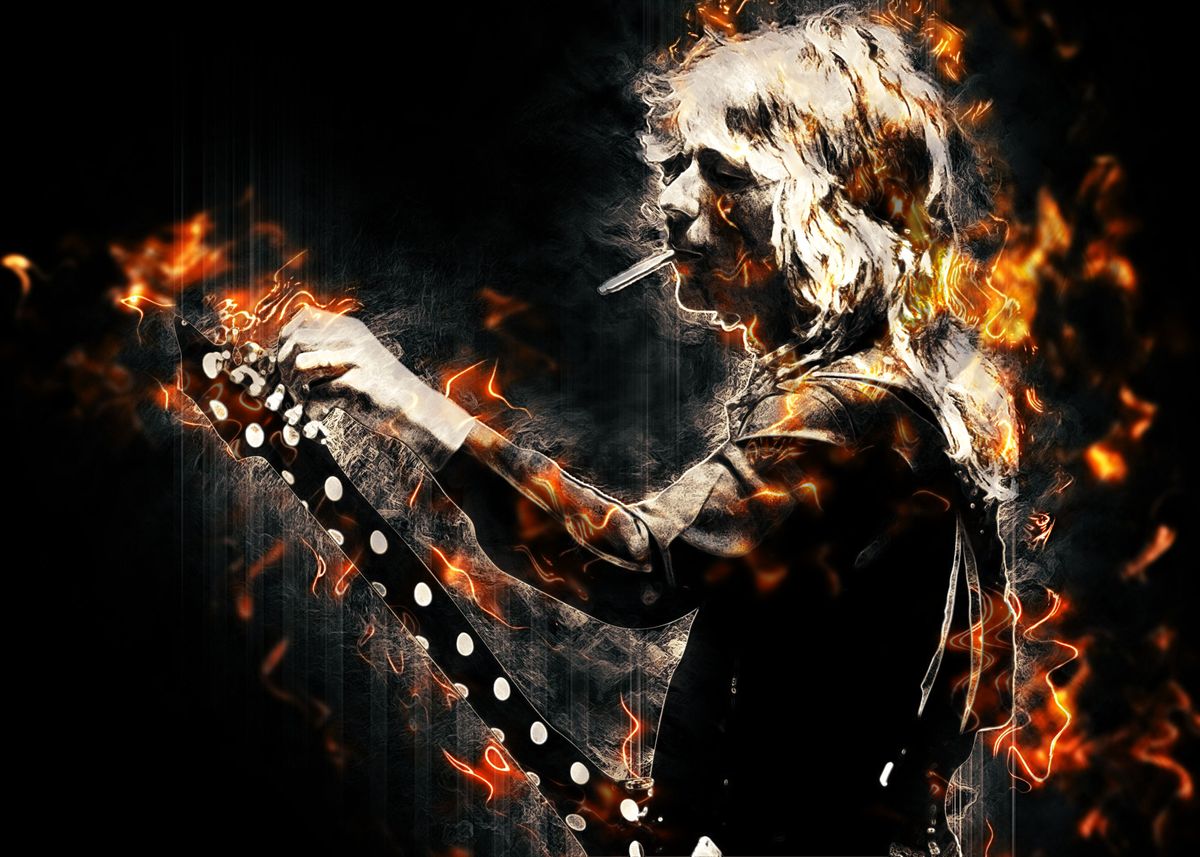 'Randy Rhoads' Poster, picture, metal print, paint by Hipolito Wendorf ...