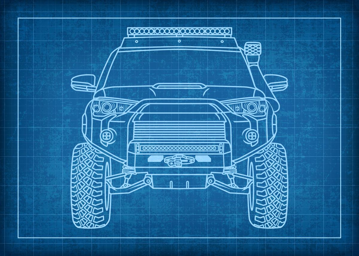 'Toyota 4Runner 4x4' Poster, picture, metal print, paint by Navin ...