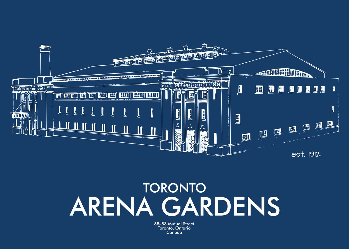 'Toronto Arena Gardens' Poster, picture, metal print, paint by Atomic ...