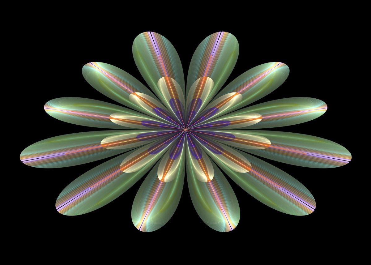 'Algorithmic Flower' Poster by AndrewMakesArt | Displate