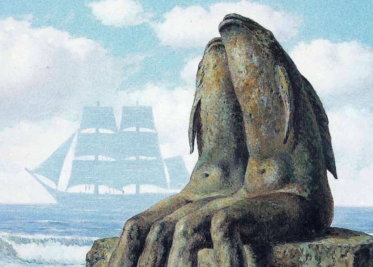 'Rene Magritte fish' Poster, picture, metal print, paint by ArtGallery ...