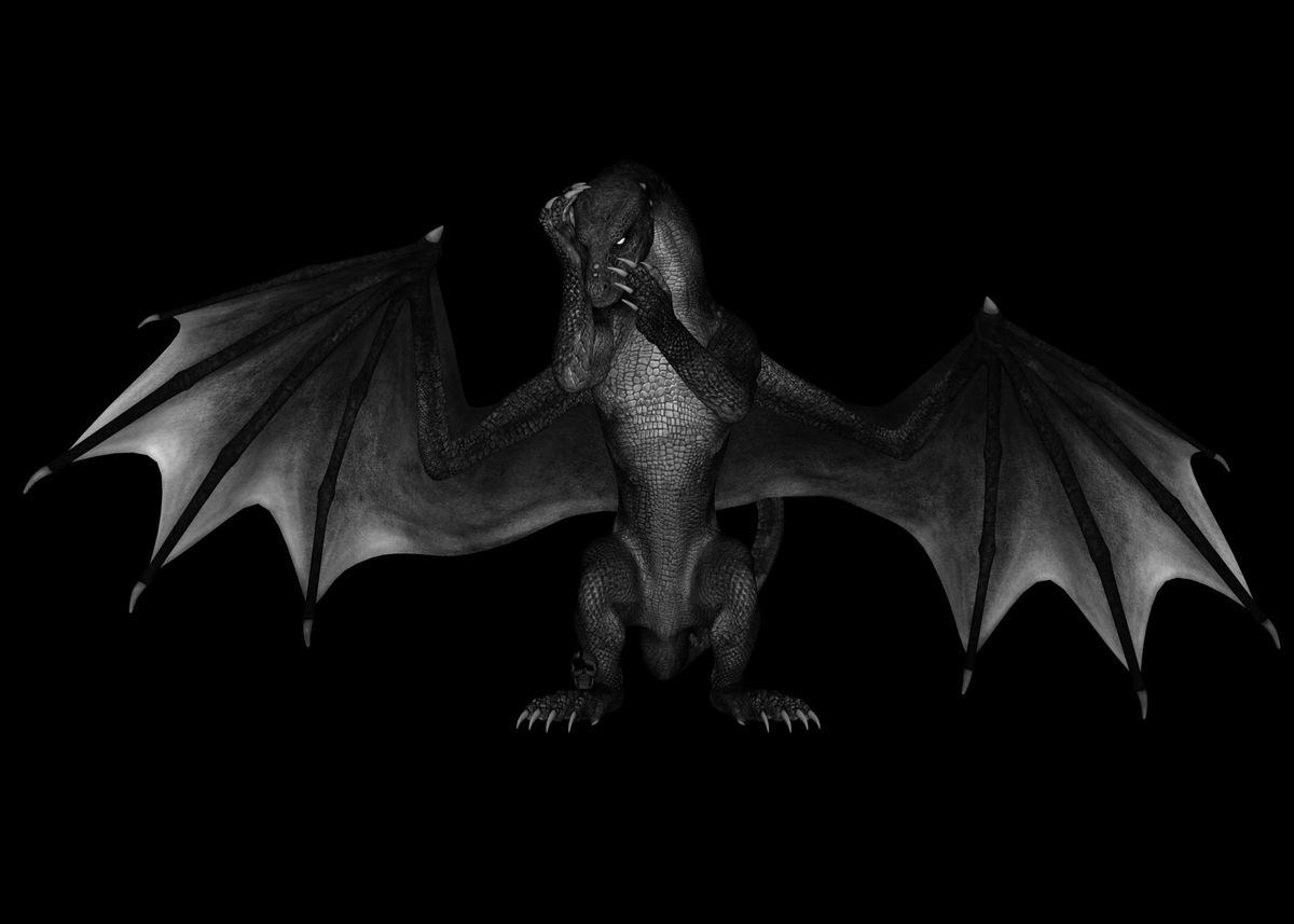 'Dragon Cleaning' Poster, picture, metal print, paint by Bob Westvale ...