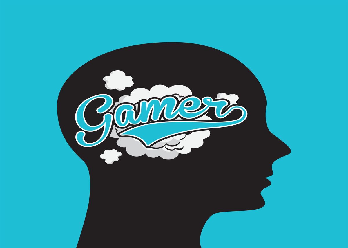 'Gamer Thinking Cloud' Poster, picture, metal print, paint by ...