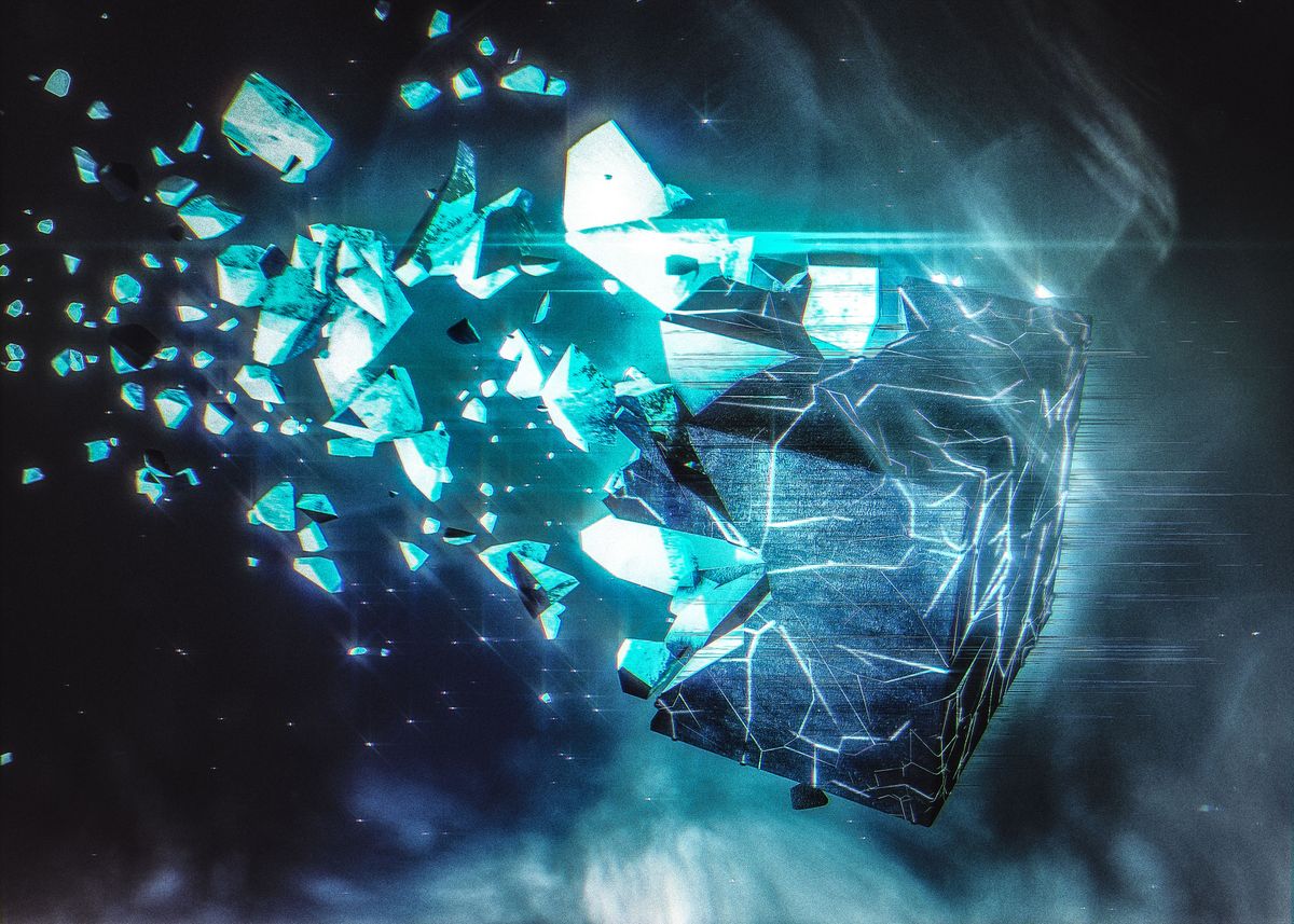 'FRACTURE CUBE 20' Poster by CK VD | Displate