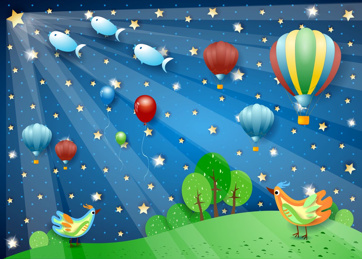 'Bright star' Poster by Luisa Venturoli | Displate