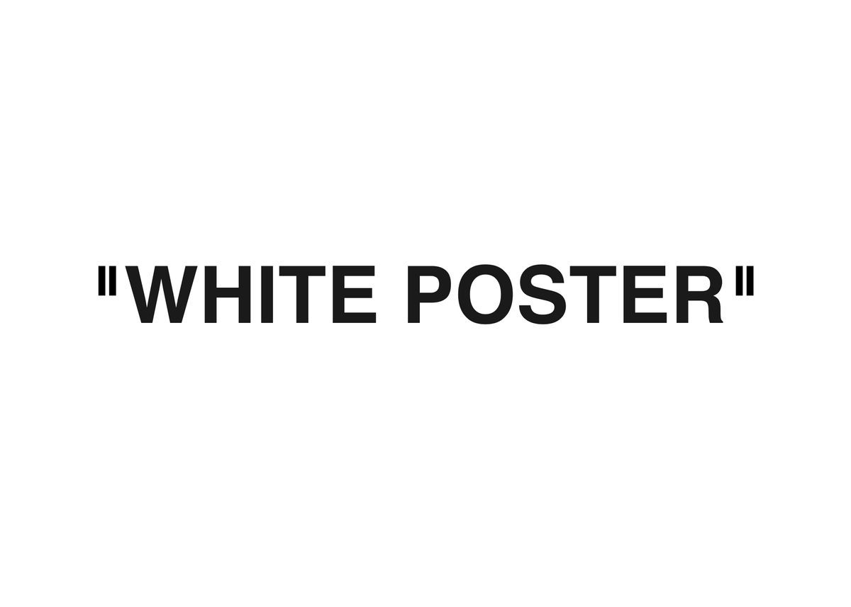 'White Poster' Poster by ColorrainMedia | Displate