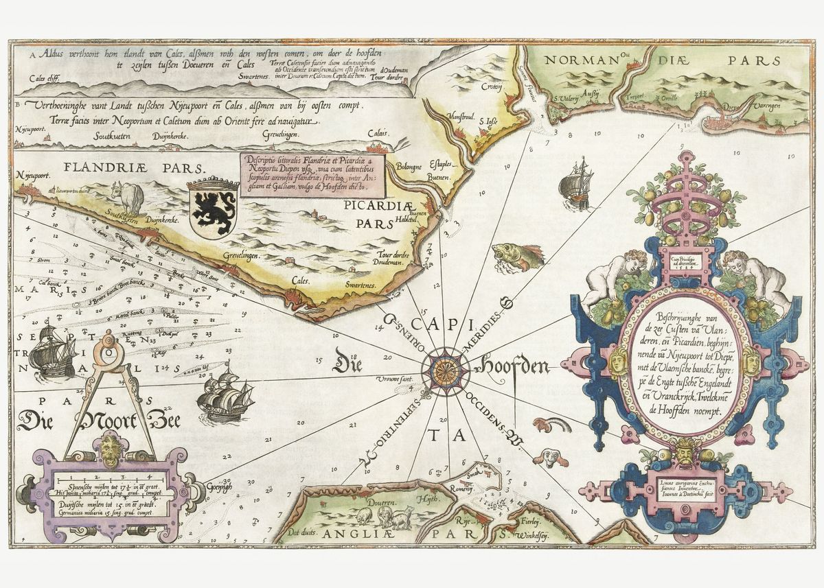 'north sea old map' Poster, picture, metal print, paint by tony4urban ...