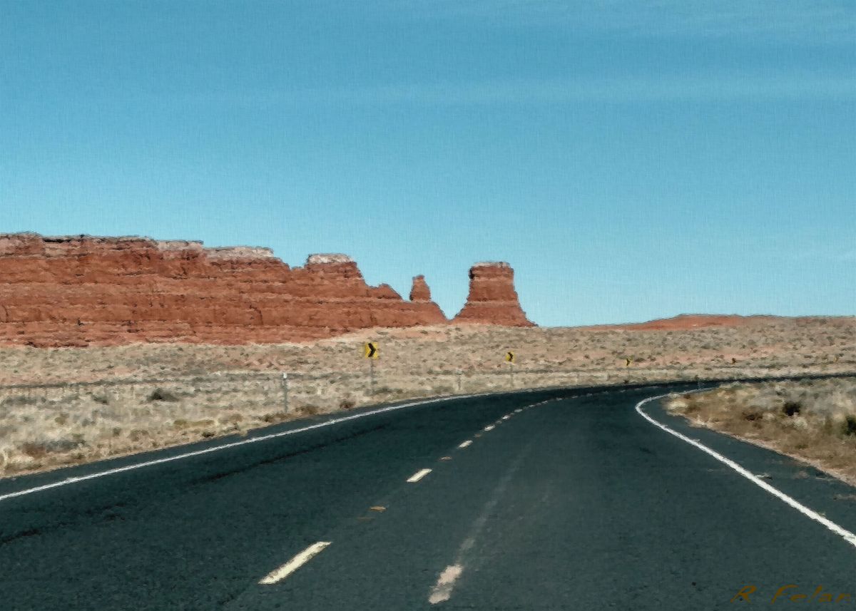 'On the Road' Poster, picture, metal print, paint by Robert Felan ...