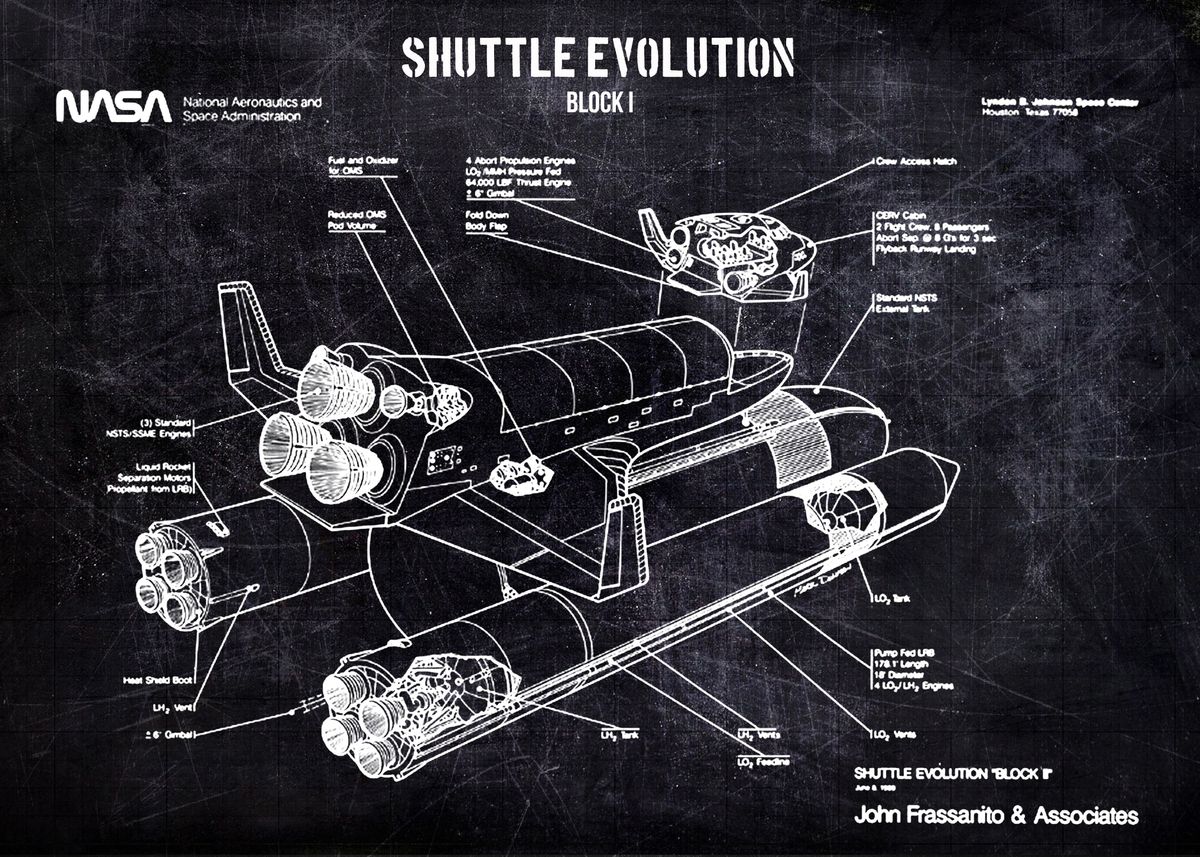 'shuttle evolution block i' Poster, picture, metal print, paint by ...