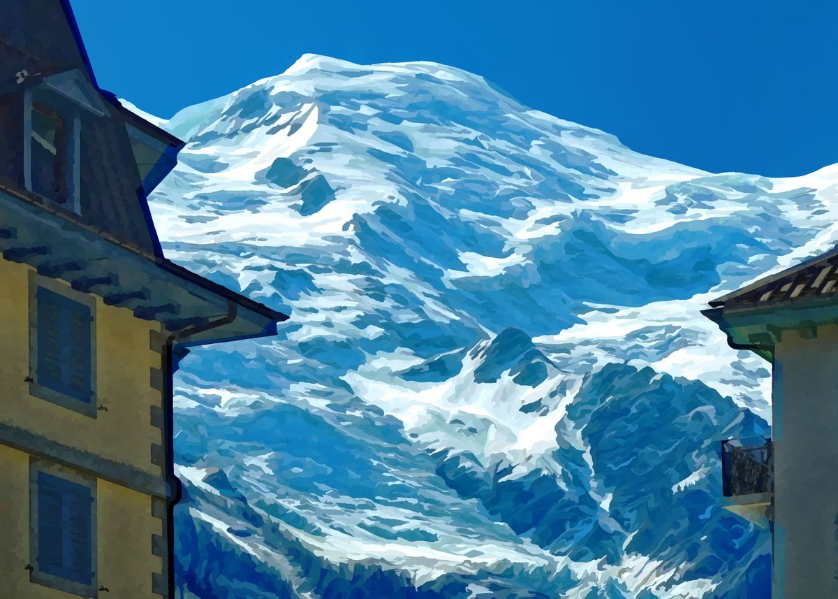 'Chamonix Mont Blanc 010' Poster, picture, metal print, paint by ...