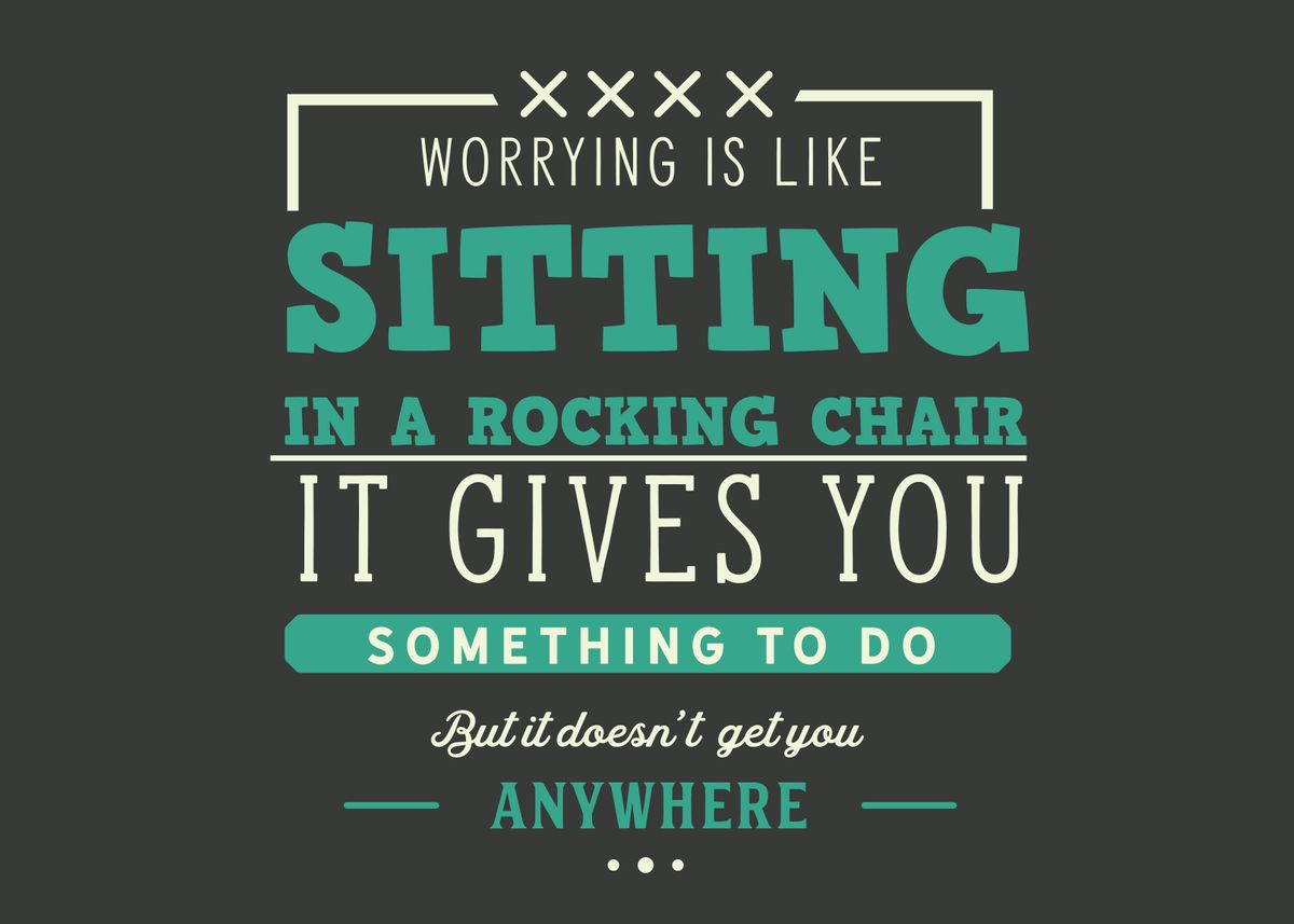 'sitting in a rocking chair' Poster, picture, metal print, paint by ...