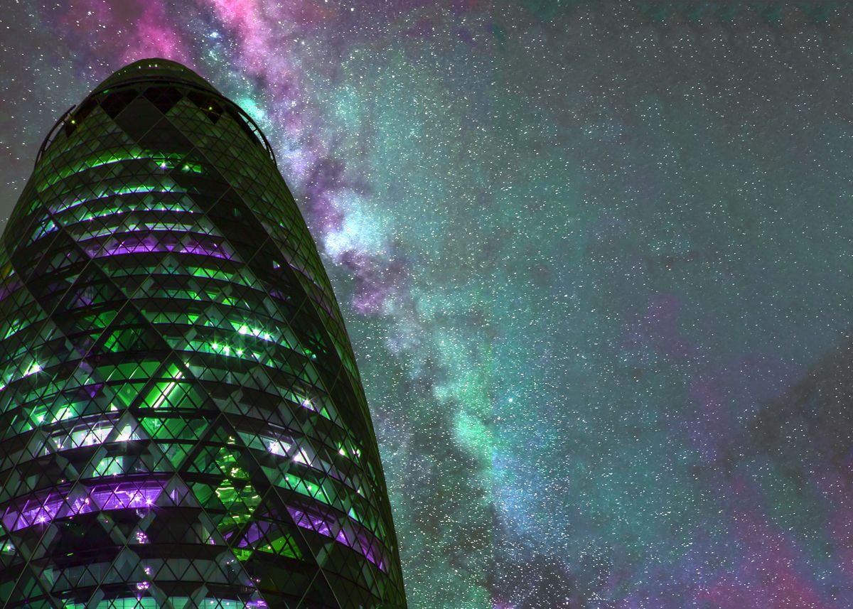 'The Gherkin London' Poster, picture, metal print, paint by tEdits ...
