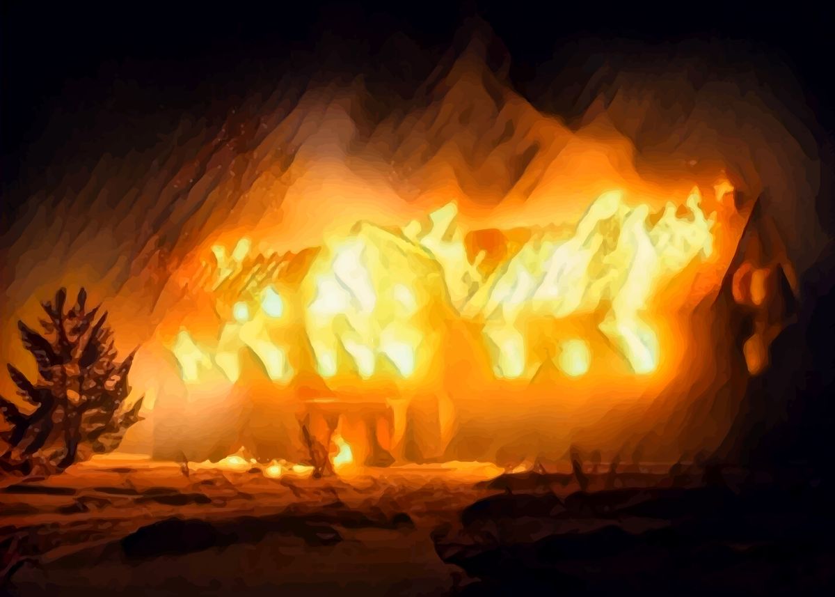 'The burning air' Poster by Rozi Art | Displate