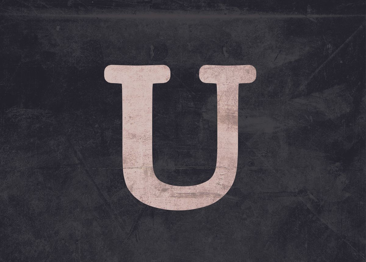 'Letter U' Poster, picture, metal print, paint by Dorian | Displate