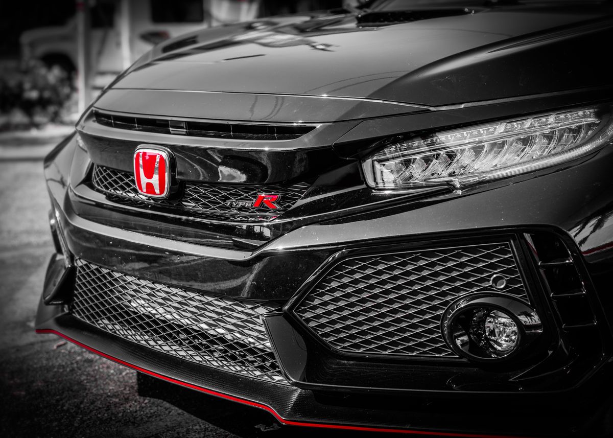 'Civic Type R ' Poster, picture, metal print, paint by CoxiCARtoons ...