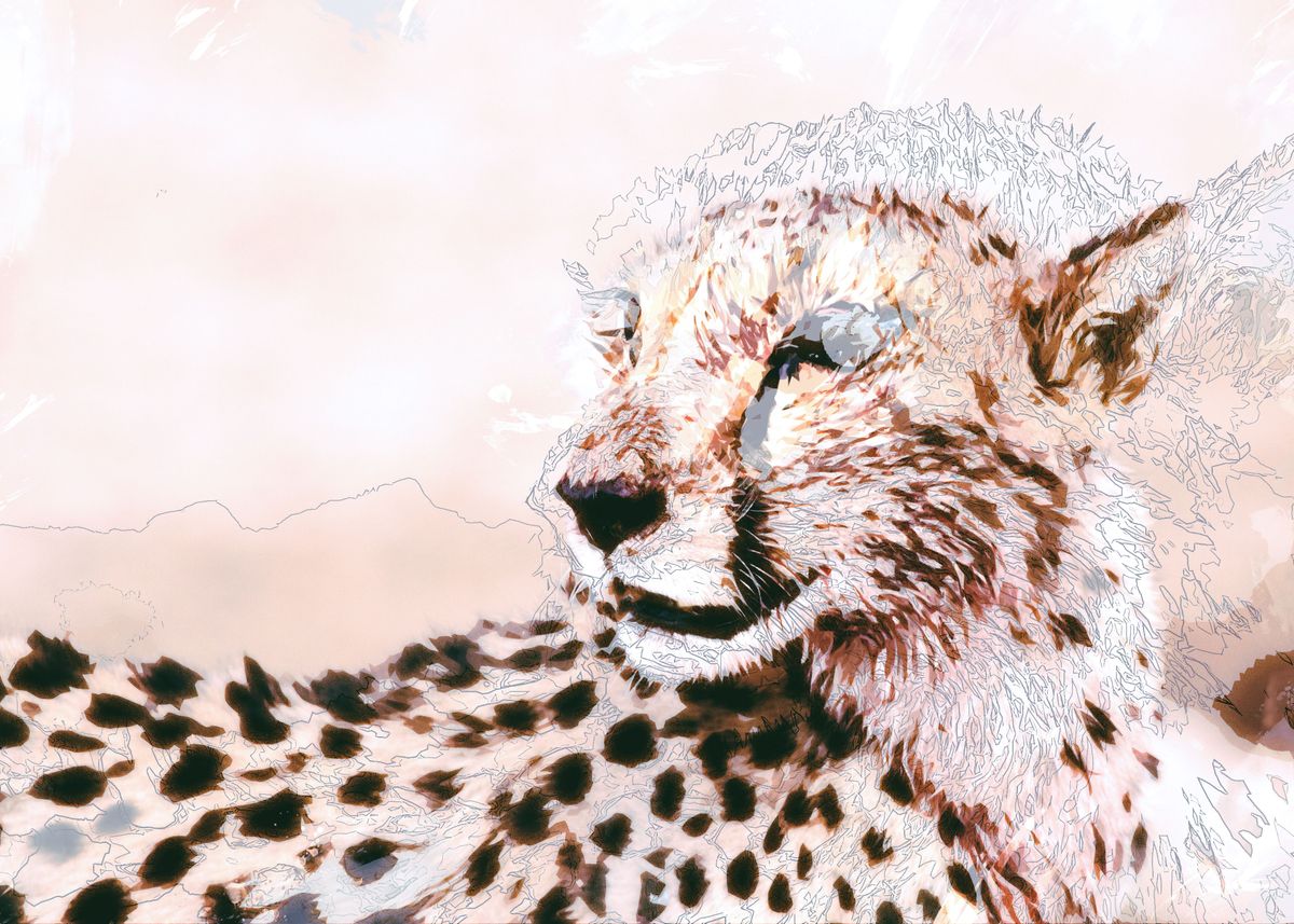 'cheetah animal Cheetah' Poster by Haruka Studio | Displate