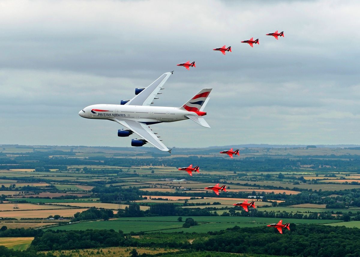 'AIRBUS A380 airliner plane' Poster, picture, metal print, paint by ...