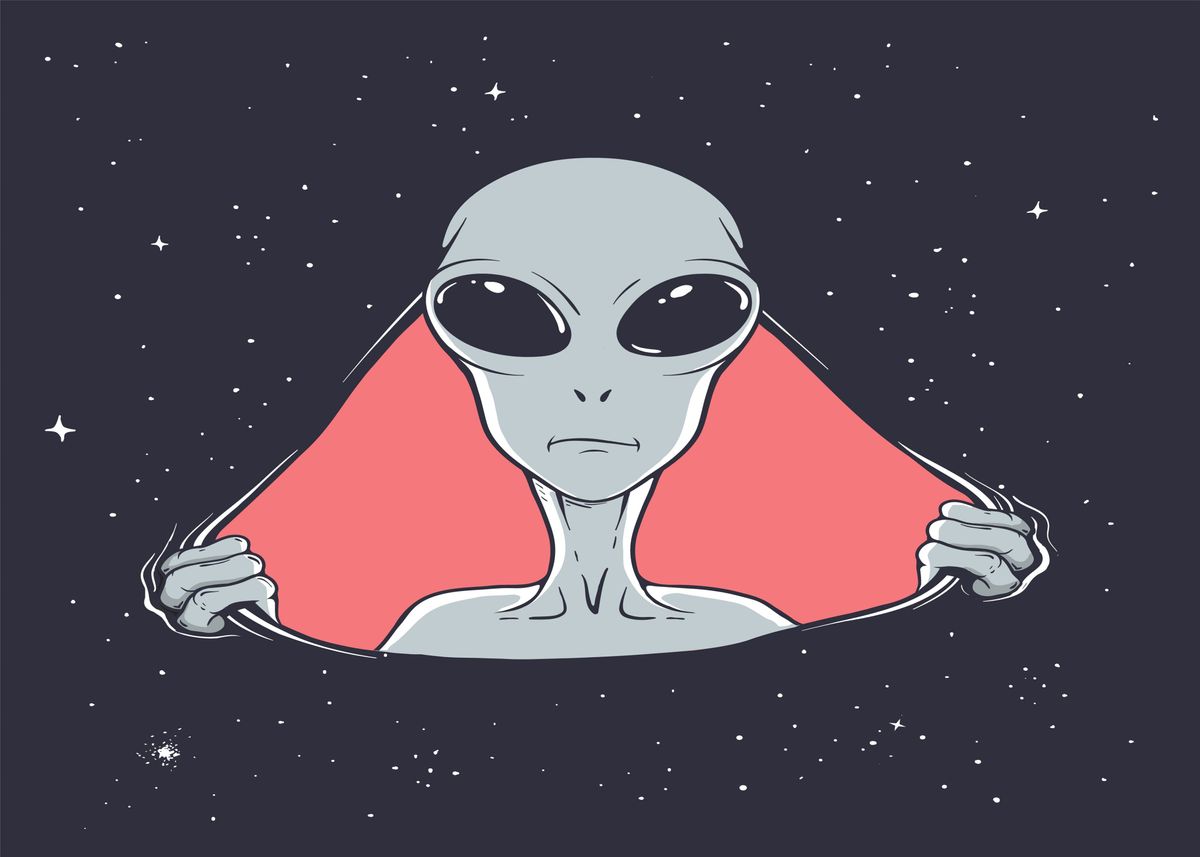 'Hello Alien' Poster by Create Purkarthofer | Displate