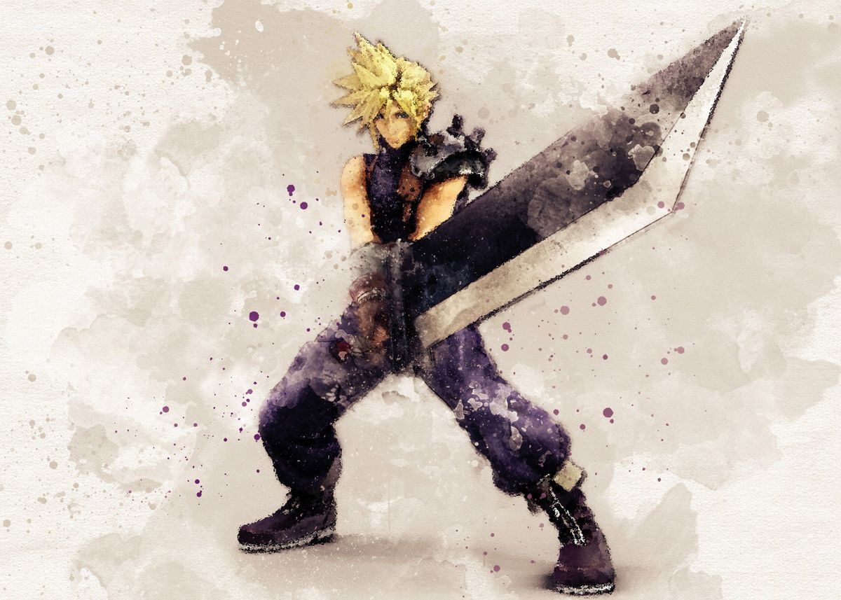 'Cloud Strife' Poster, picture, metal print, paint by Lucas James ...