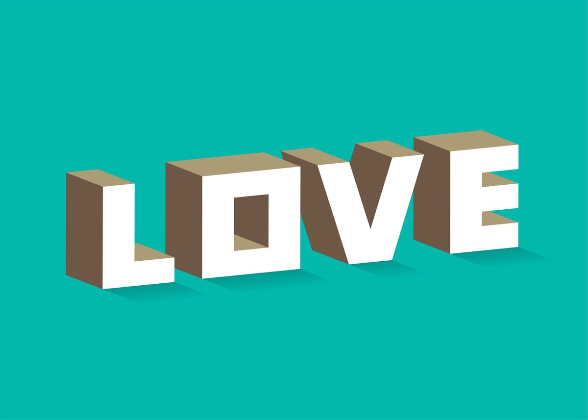'Love Type Font' Poster, picture, metal print, paint by Create ...