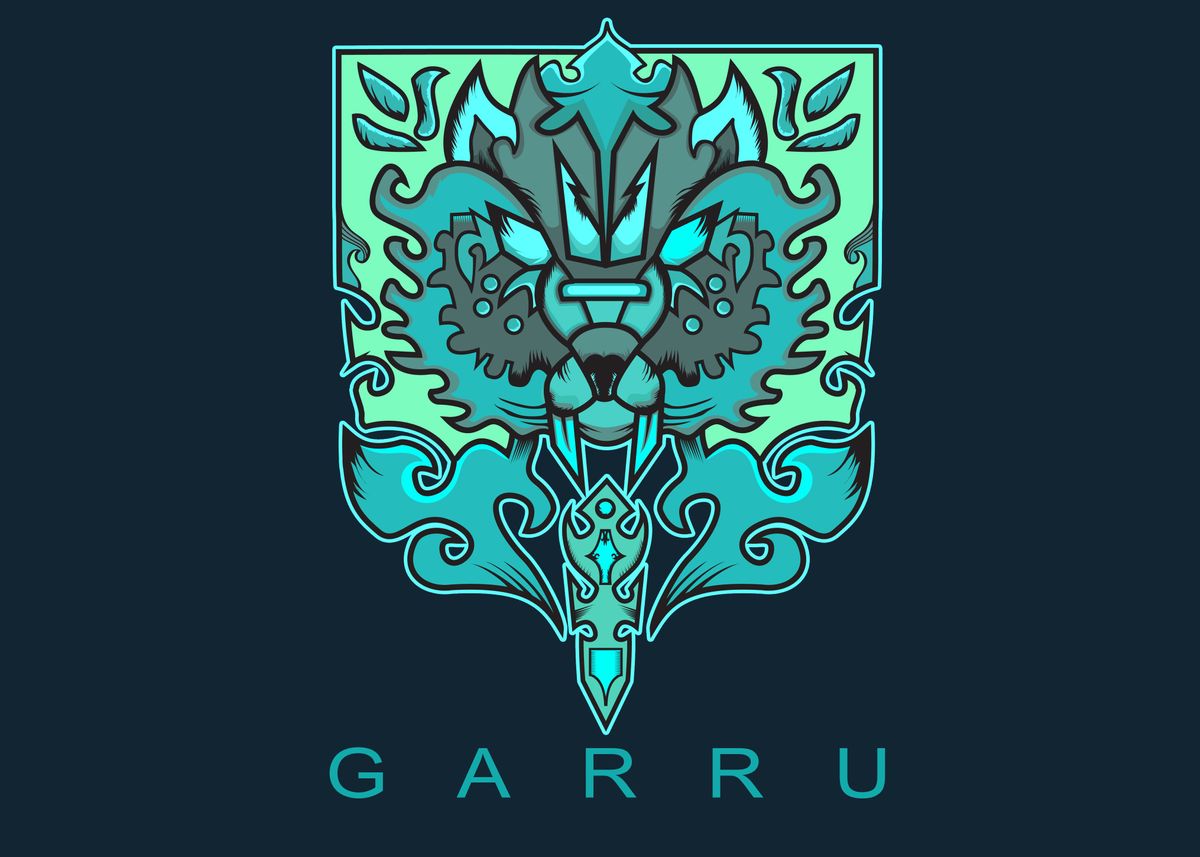 'Garru wolf illustration ' Poster by Nixon Pratama | Displate