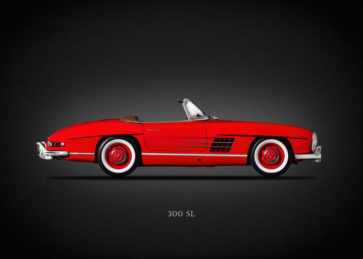 'The 300SL' Poster, picture, metal print, paint by RogueDesign | Displate