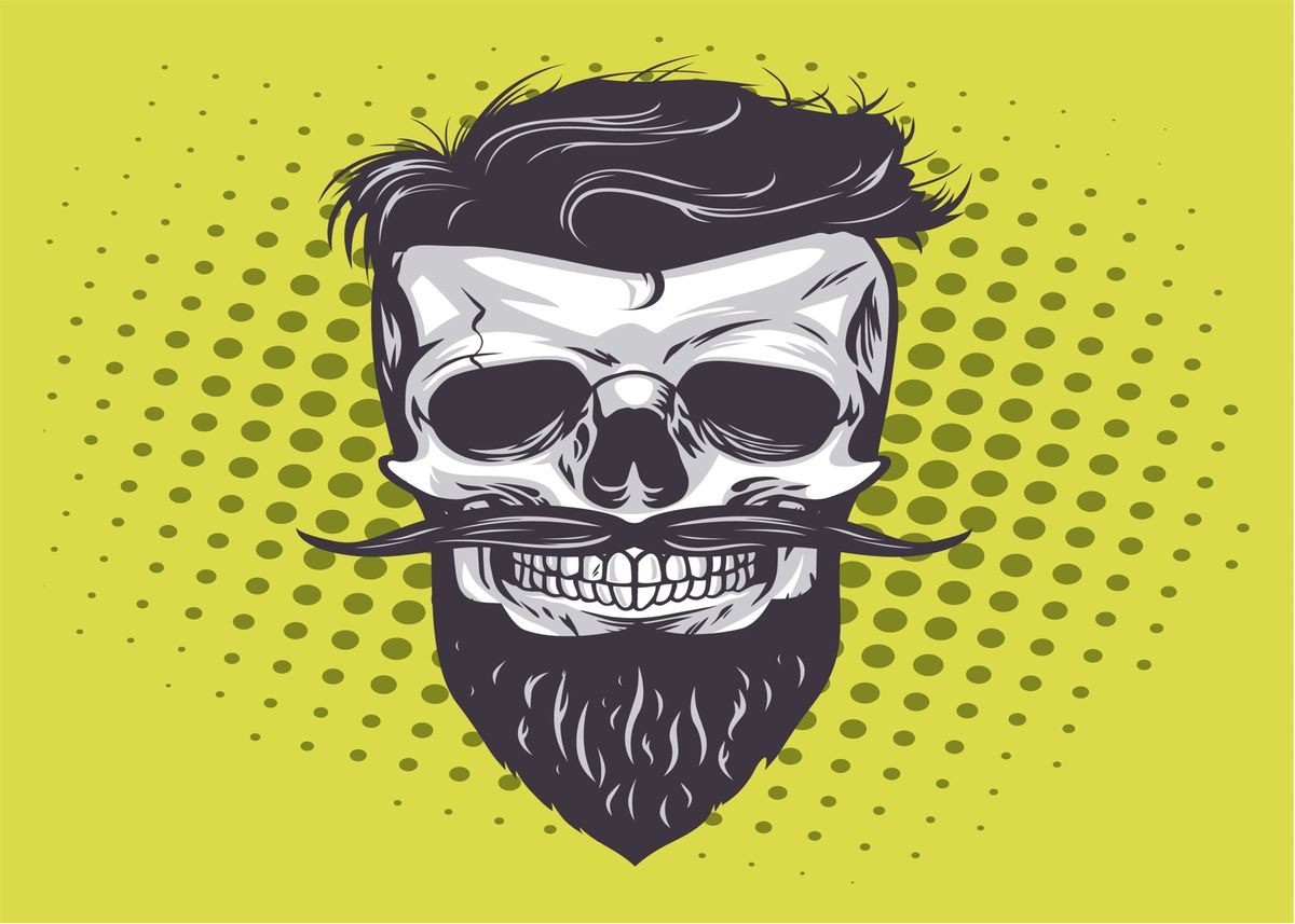 'Distress Skull Head' Poster, picture, metal print, paint by Create ...