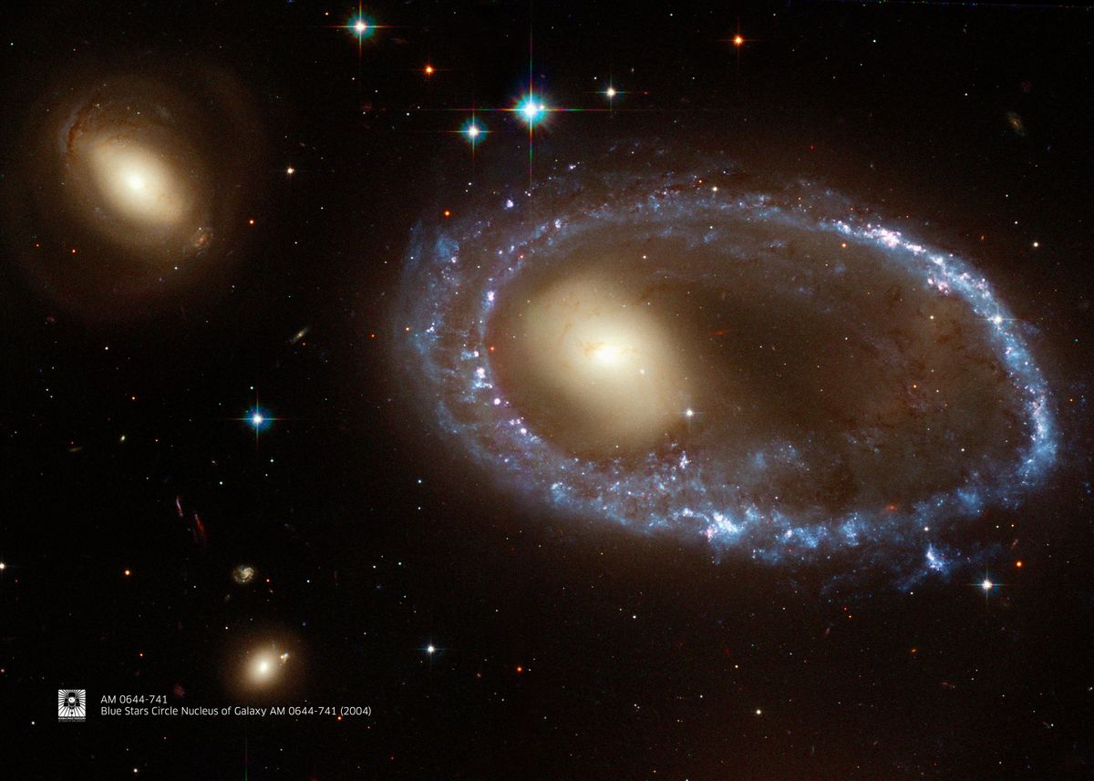 'Blue Stars Galaxy — space' Poster, picture, metal print, paint by ...