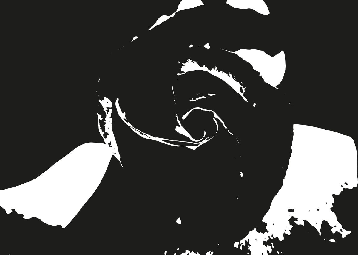 'Rose Flower BW' Poster, picture, metal print, paint by Romanadr | Displate